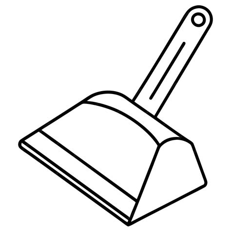 Dustpan Outline Coloring Book Page Line Art Drawing Premium Ai
