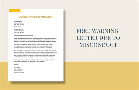 Warning Letter For Misconduct