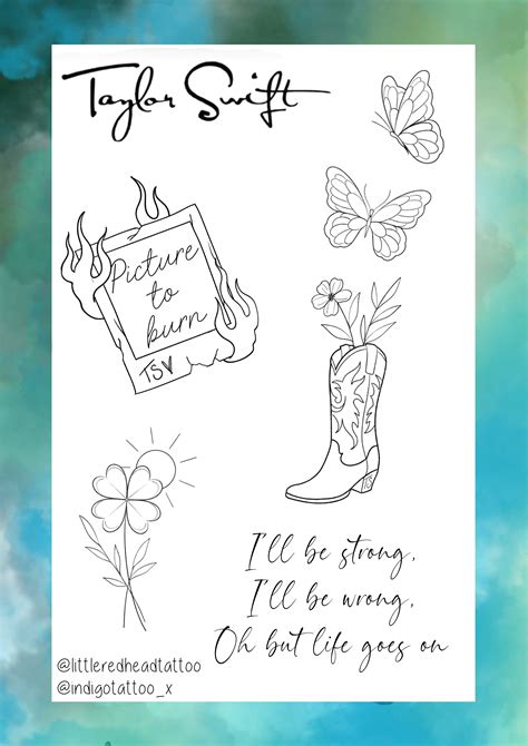 Taylor Swift Flash Tattoos