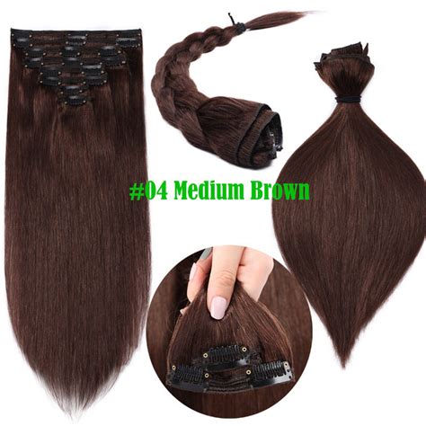 Ombre Thick Double Weft 100 Remy Clip In Human Hair Extensions Full