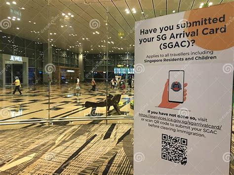 Sg Arrival Card Sgac With Electronic Health Declaration Editorial Image