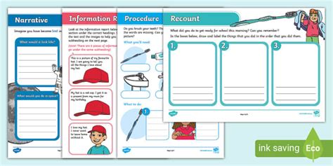 Guided Writing Activities Pack F 2 Text Type Resources