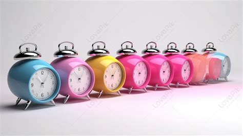 Stunning 3d Illustration Gender Fluid Alarm Clock With Isolated Bi