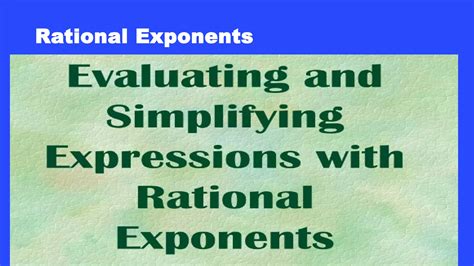 Simplifying Expressions With Rational Exponents Pptx