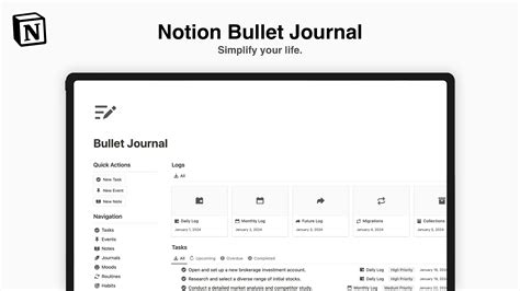 Bullet Journal Personal Template