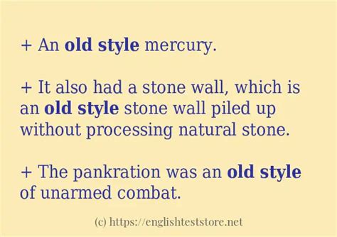 Sentence Example Of Old Style Englishteststore Blog
