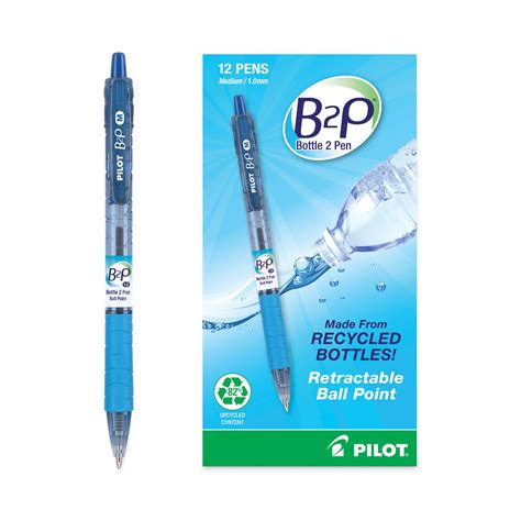 Pilot Bottle To Pen B2p Begreen Ballpoint Pens Medium Point 10 Mm