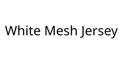 White Mesh Jersey