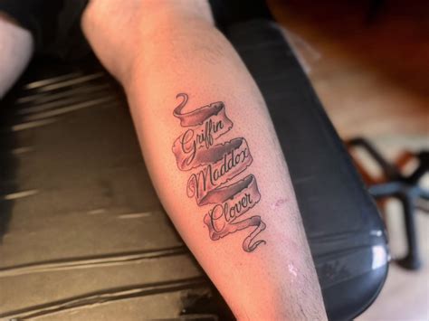 Ribbon Tattoos With Names In Them Custom Matching Lyric Coffins⚰🖤