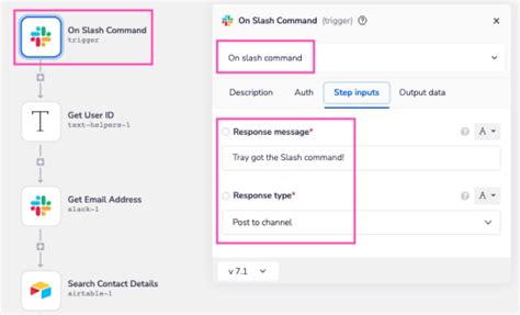 slash commands slack connectors tray documentation