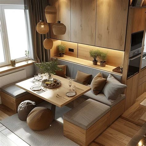 Maximizing Space In Your Small Living Room With A Dining Table • 333