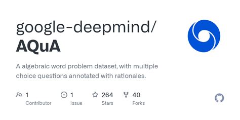 GitHub Google Deepmind AQuA A Algebraic Word Problem Dataset With Multiple Choice Questions