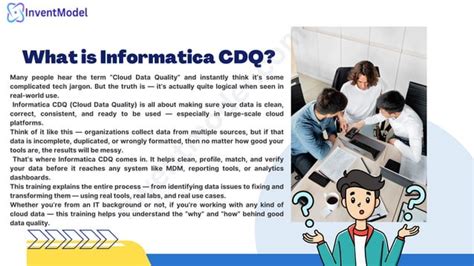 Informatica Cloud Data Quality Cdq Full Course Overview By
