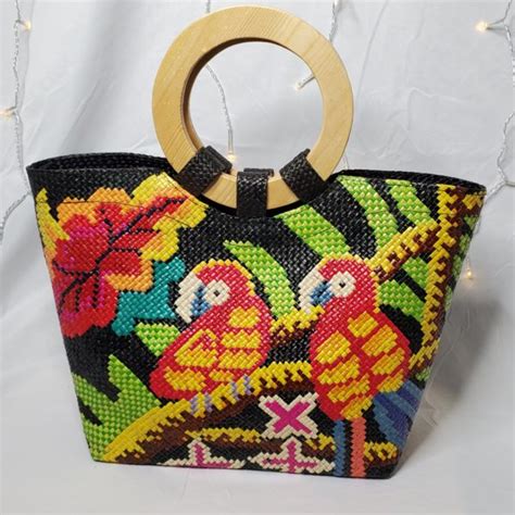 Tikog Reed Grass Embroidered Bags Handmade Woven Bags