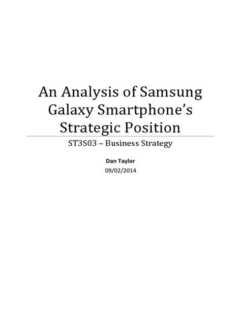 Samsung Example Assignment Pdf Smartphone Samsung