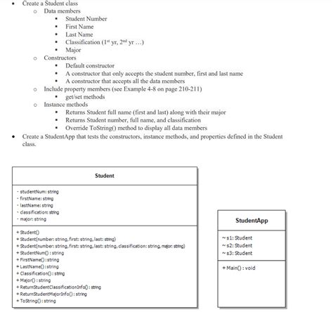 Solved Create A Student Class Data Members Student Number