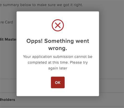Bpi Cc Application Error Your Application Submission Cannot Be