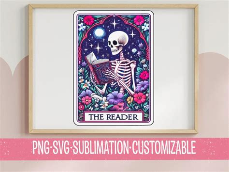 The Reader Cute Tarot Card Inspired Svg And Png Digital Download