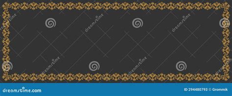 Decorative Rectangular Frame Template For Decoration Decoration Stock