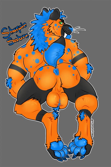 Rule 34 All Fours Anthro Anus Ass Balls Blue Anus Blue Body Blue Fur