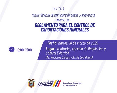 Agencia De Regulación Y Control Minero Ecuador