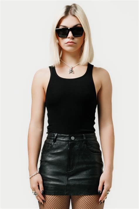 The Ultra Mini Leather Skirt Black And Other