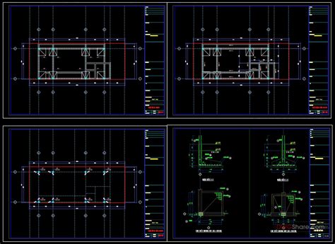 94structural Drawing In Autocad File For House