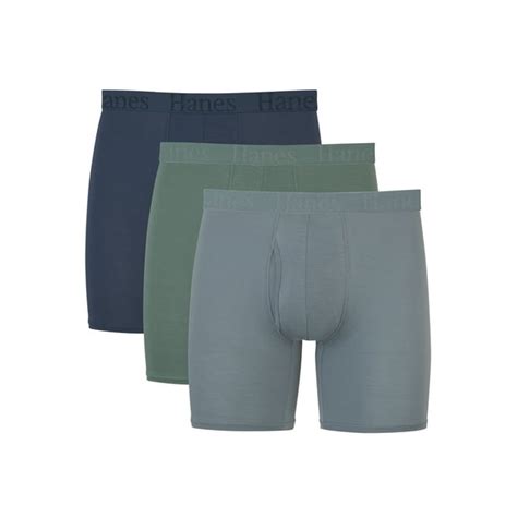 Hanes Originals Mens Supersoft Boxer Brief Underwear 3 Pack Sizes S