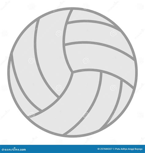 Cartoon Volleyball Ball Stock Vector Illustration Of Simple 257684327