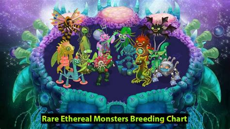 Msm My Singing Monsters Rare Ethereal Monsters Breeding Combinations