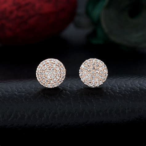 Shop Elegant Round Small Diamond Studs For Women Online Rebaari