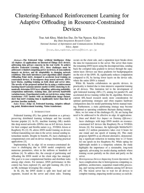 Clustering Enhanced Reinforcement Learning For Adaptive Offloading In