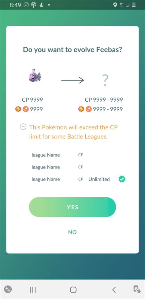 I Have Met The Requirements To Evolve Feebas 100 Feebas Candies 20km
