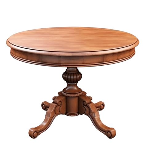 Ai Generated Round Wooden Vintage Table Clip Art 34969350 Png