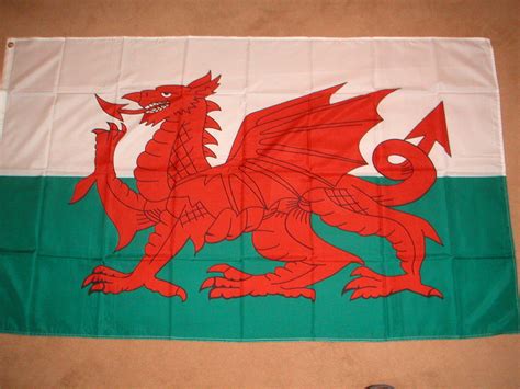 Wales Red Dragon Flag Flags 5x3 Eyelets Brand New Polyester Post Free
