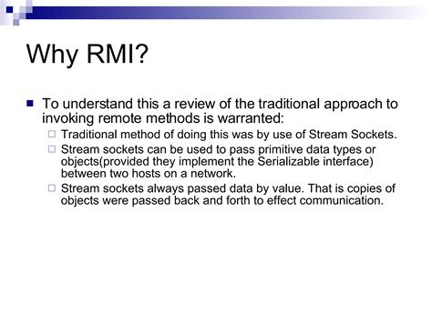 Remote Method Invocation Ppt
