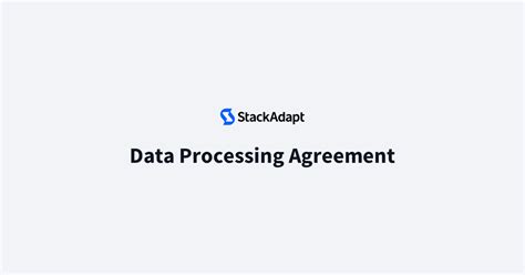 Data Processing Agreement Stackadapt