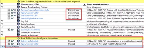 Spine Clearance And Precautions Workflows