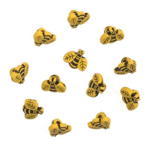Trimits Bee Craft Buttons 12 Pieces Hobbycraft