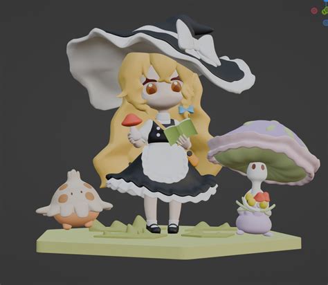 Artstation Kirisame Marisa With Mushrooms From Pokémon