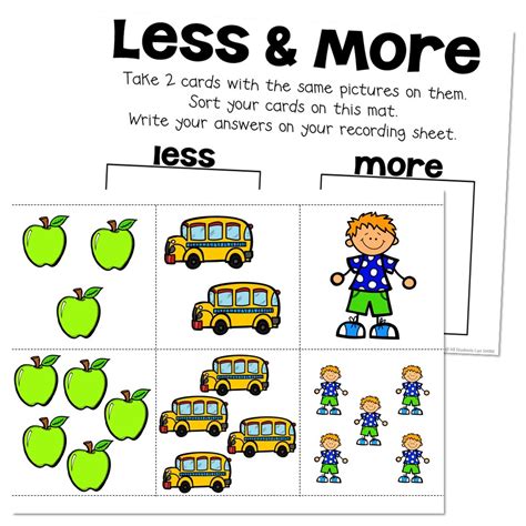 Nothing But Numbers Math Centers Less And More Lucky Little Learners