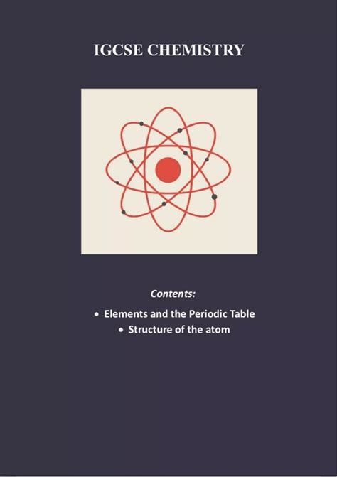 Cie Cambridge Igcse Chemistry Revision Notes Elements And The