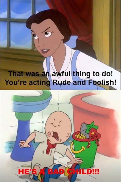 Belle Gets Mad At Caillou By Mnwachukwu16 On Deviantart