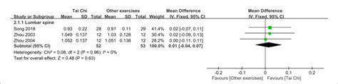 Figure Forest Plot Of Meta Analysis Results For Tai Chi Vs Other Download Scientific Diagram