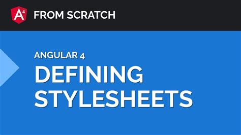 Defining Stylesheets In Angular 4 Youtube