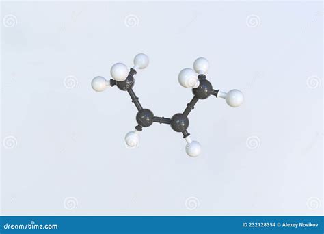 Cis 2 Butene Molecule Made With Balls Scientific Molecular Model 3d