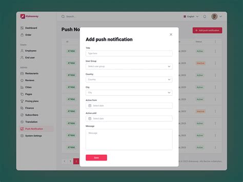 Admin Dashboard For Push Notification By Ux Talent Pro For Luminalogik