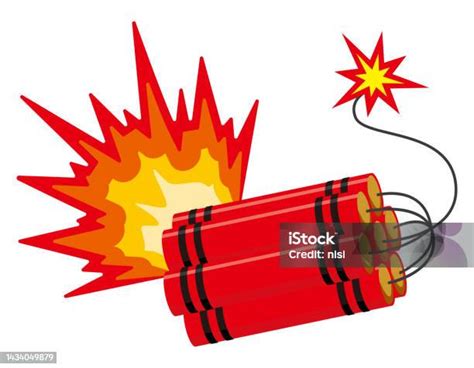 On The Verge Of Exploding Dynamite Vector Illustration Stock