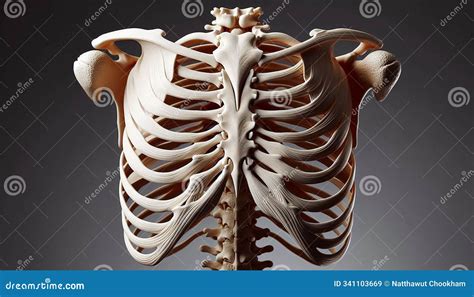 Detailed Human Rib Cage Anatomy Model Stock Illustration Illustration