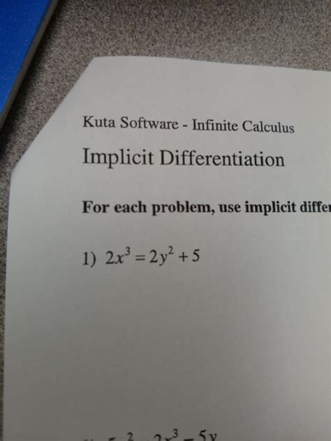 Solved Kuta Software Infinite Calculus Implicit